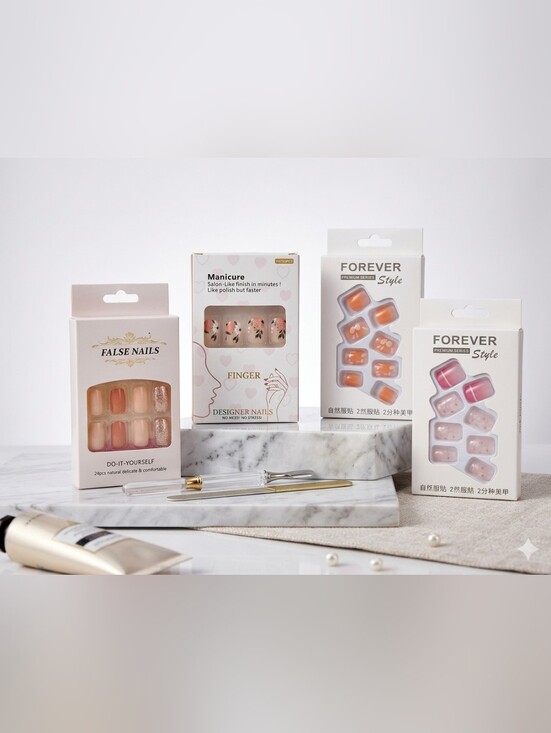 Makeup | Presson Nail 4 Sets In Pink Nude Shades | Poshmark